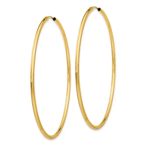 60mm 14K Gold Hoops