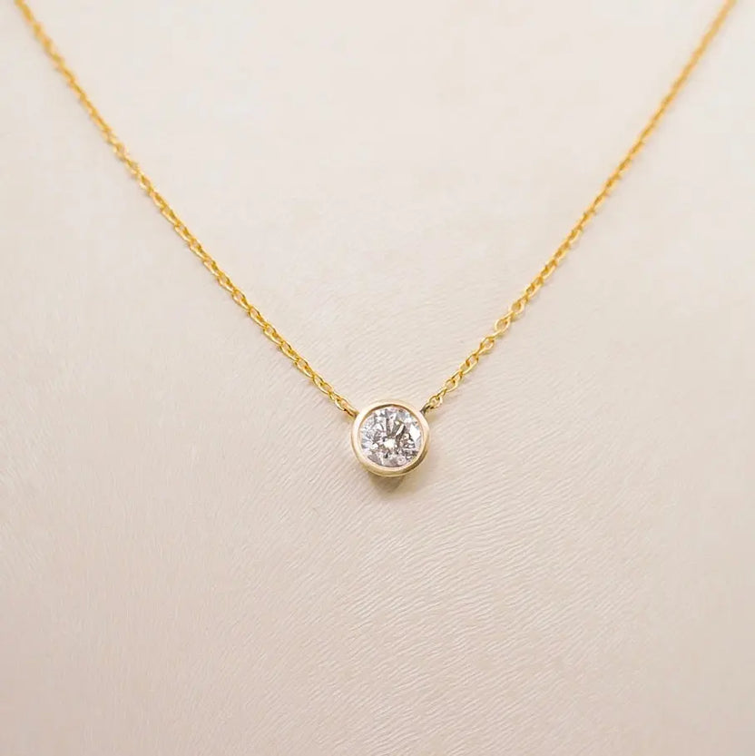 Shelby Diamond Bezel Necklace - The Diamond Shoppe San Diego Fine